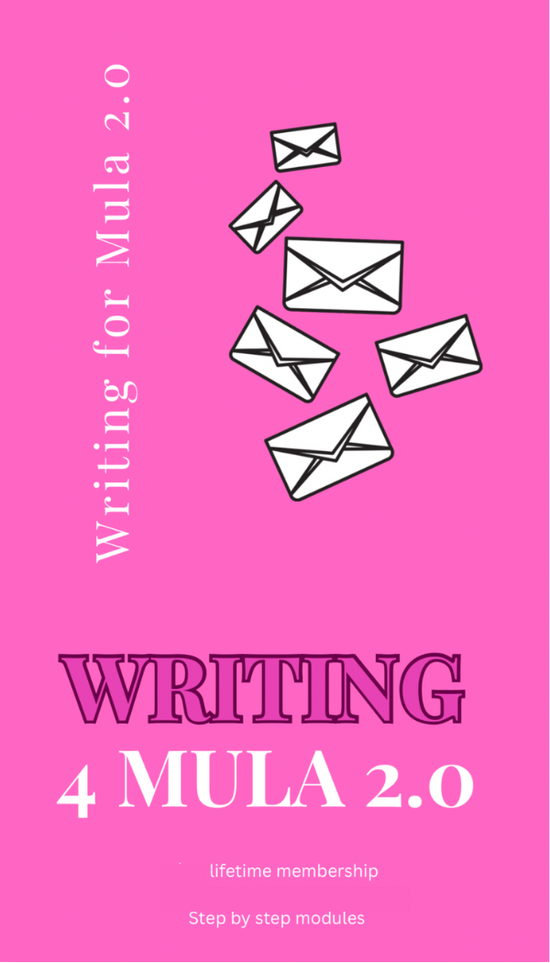 Writing For Mula | Craftolistic Unlimited
